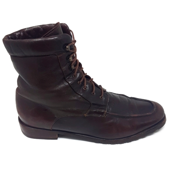 Bally | Shoes | Bally Y2k Leather Shearling Lined Lace Up Bootie | Poshmark